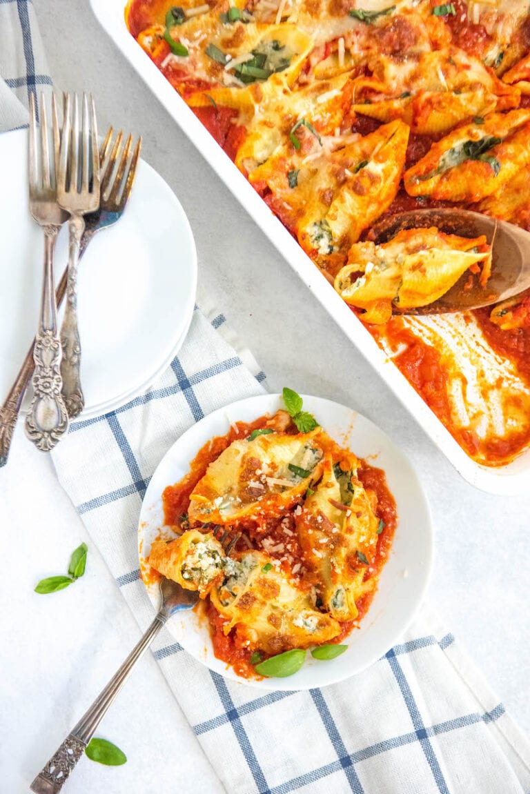 Spinach Stuffed Shells Recipe | Easy Dinner Ideas