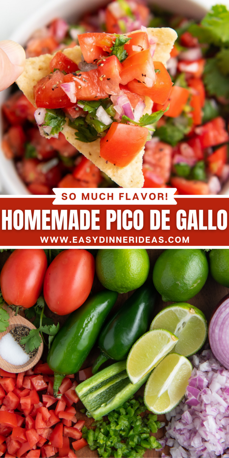 Homemade Pico De Gallo Recipe | Easy Dinner Ideas