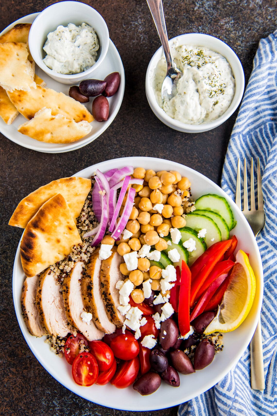 Mediterranean Quinoa Salad with Chicken | Easy Dinner Ideas