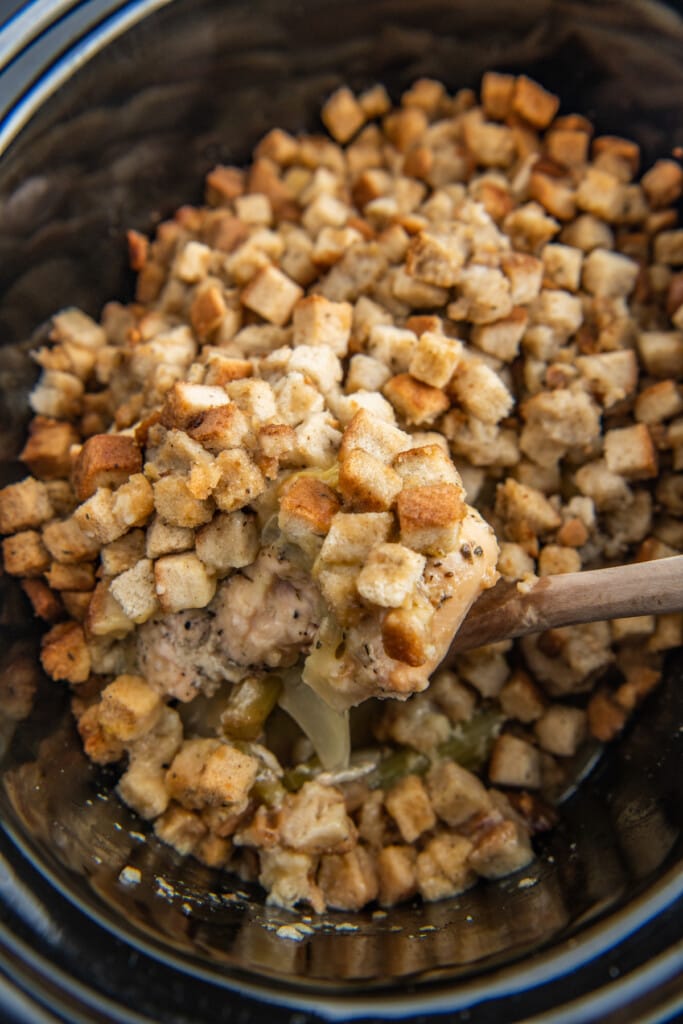 Crockpot Chicken and Stuffing | Easy Dinner Ideas