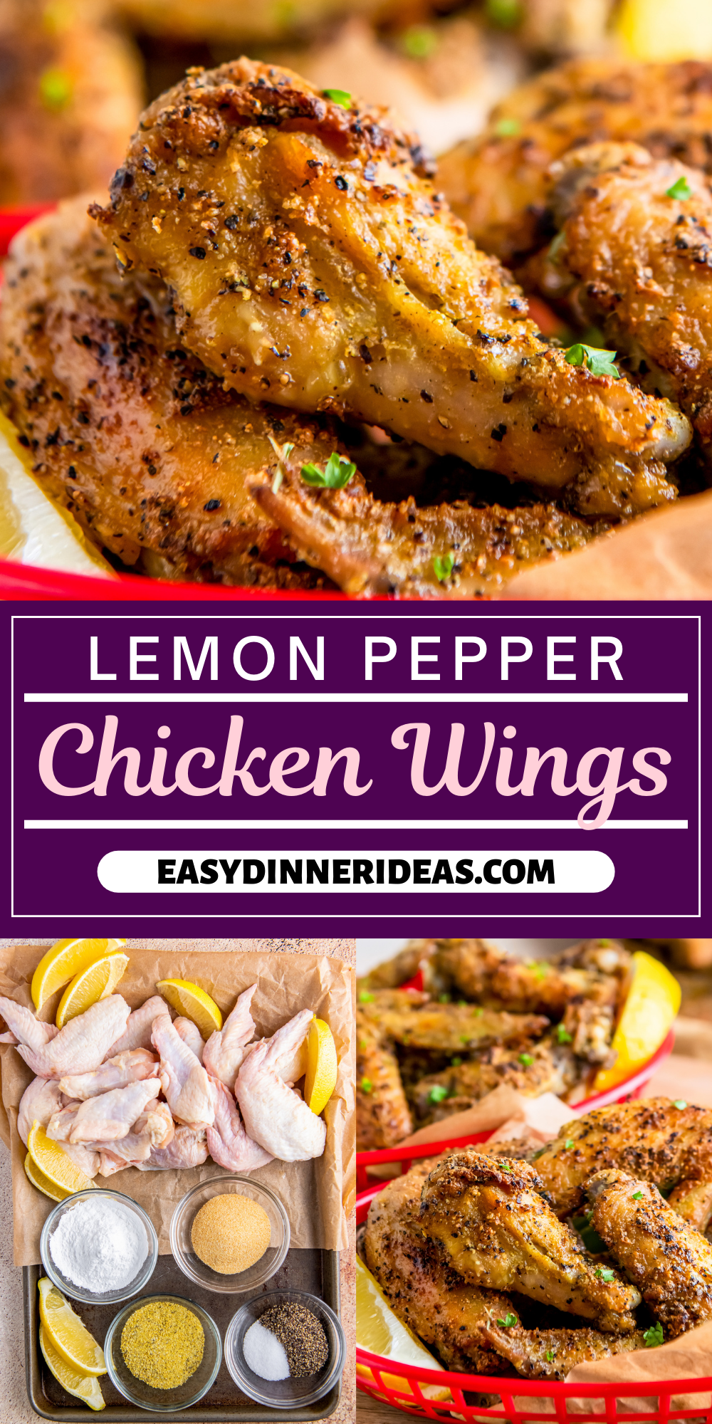 Lemon Pepper Chicken Wings | Easy Dinner Ideas