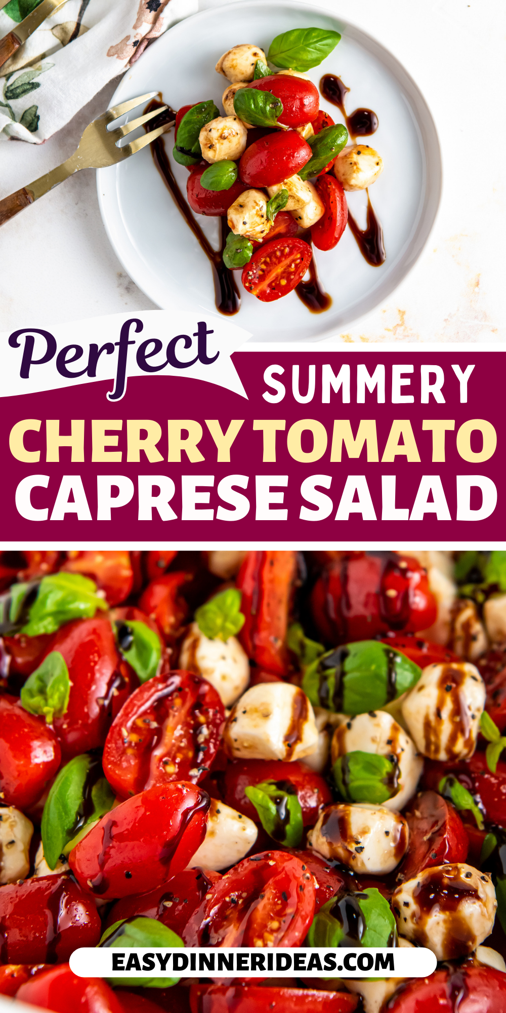 Cherry Tomato Caprese Salad | Easy Dinner Ideas