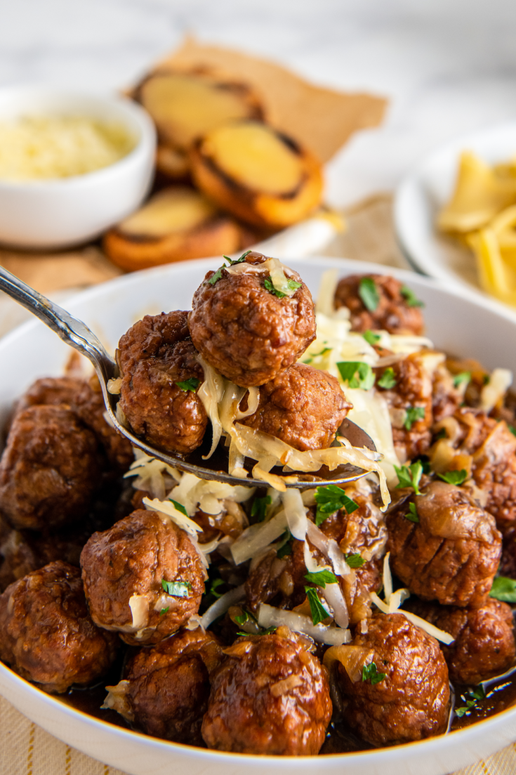 French Onion Meatballs Recipe | Easy Dinner Ideas