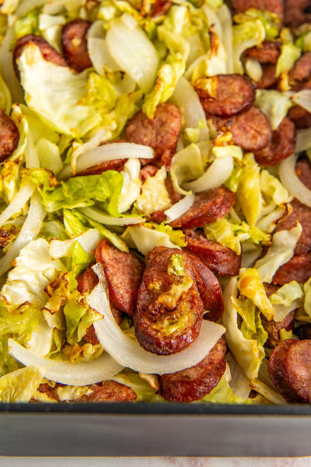 Air Fryer Cabbage and Sausage | Easy Dinner Ideas