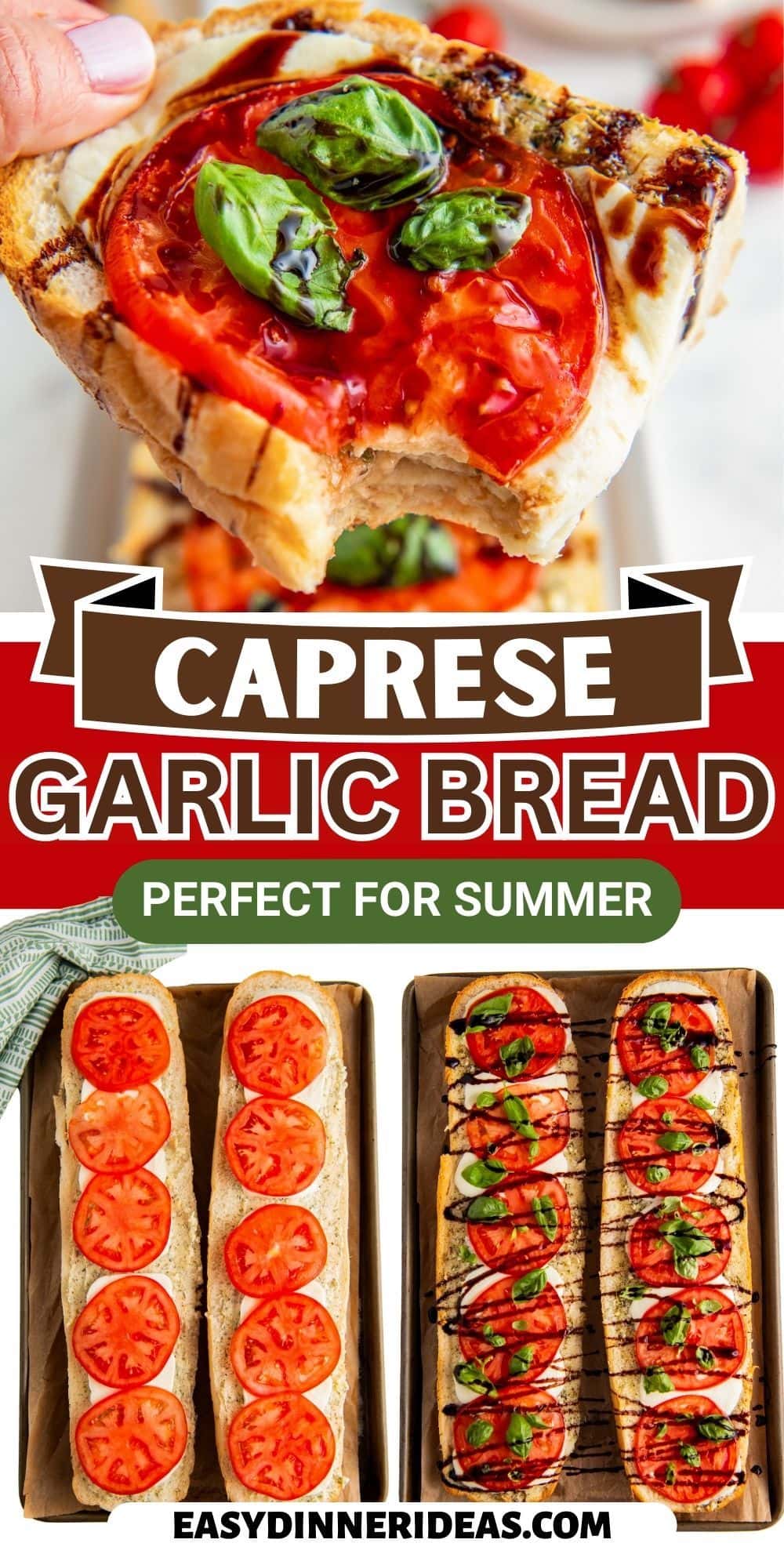 Caprese Garlic Bread Recipe | Easy Dinner Ideas
