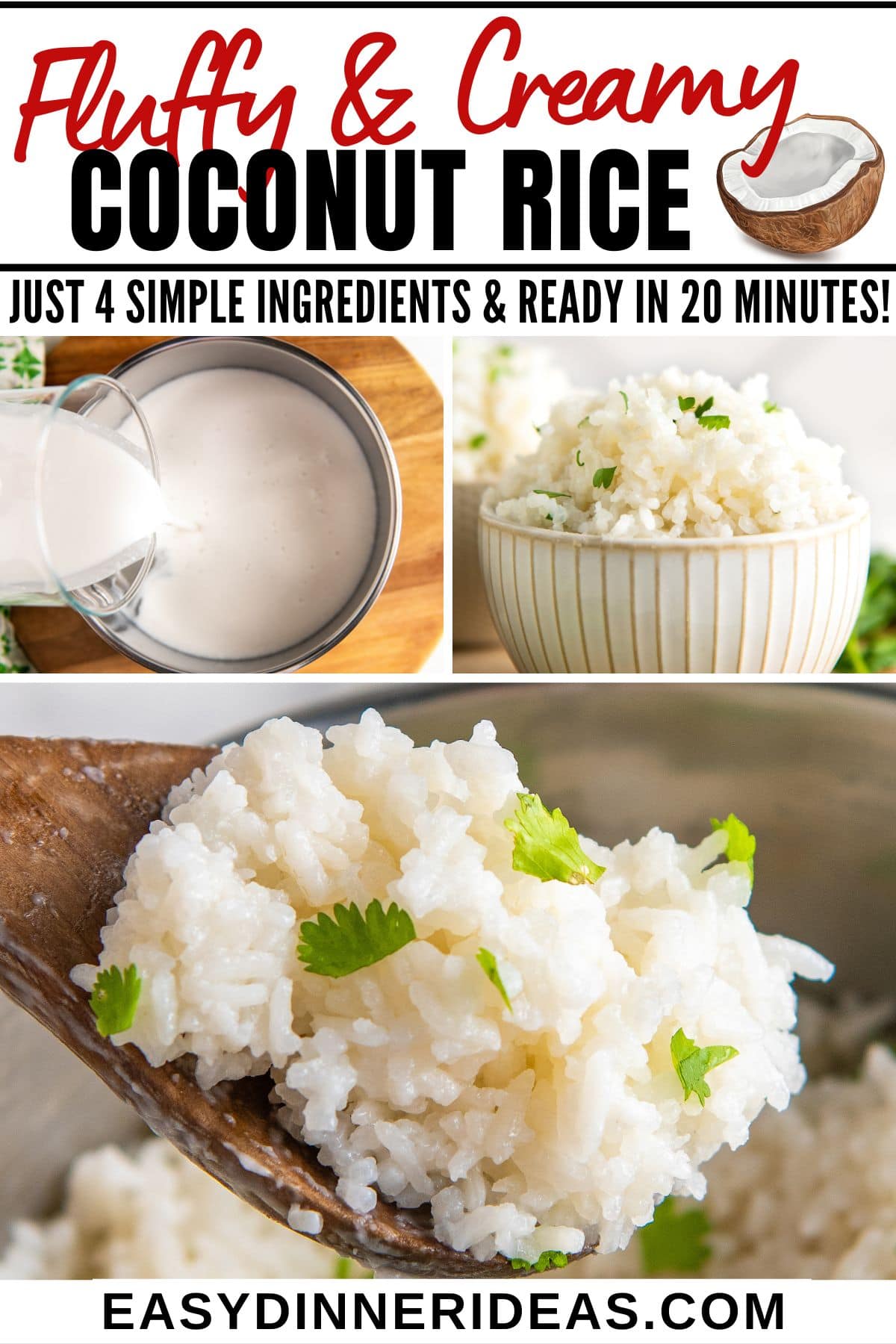 Fluffy Coconut Rice Recipe | Easy Dinner Ideas