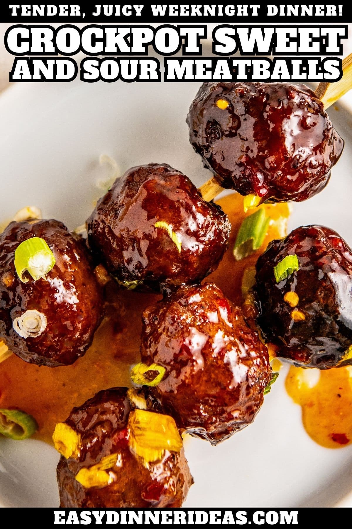 Crockpot Sweet and Sour Meatballs | Easy Dinner Ideas