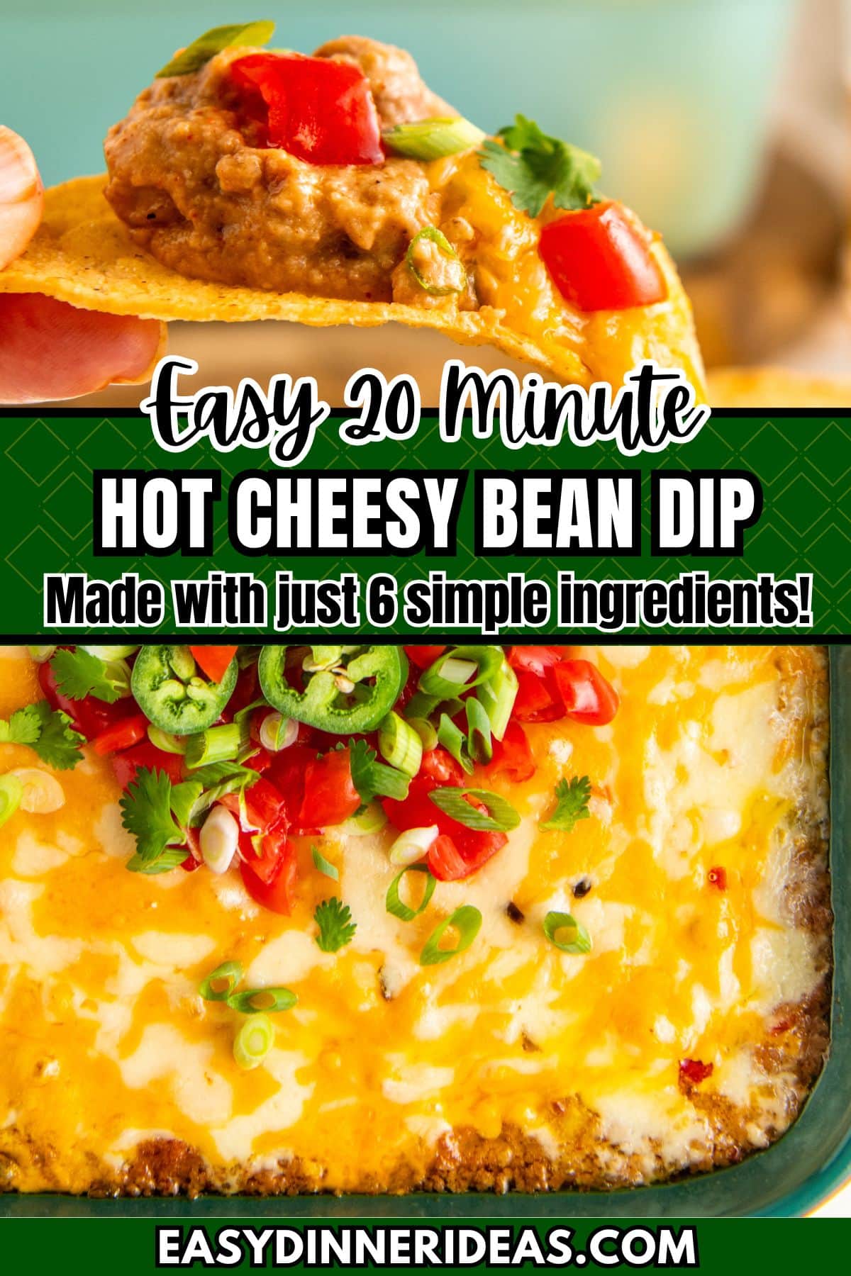 Easy Refried Bean Dip Recipe | Easy Dinner Ideas