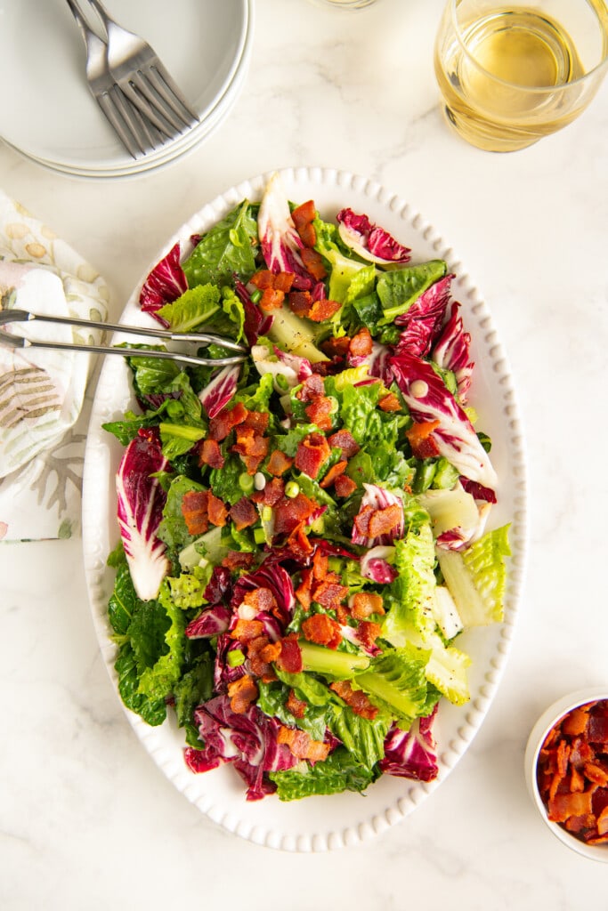 Wilted Lettuce Salad With Hot Bacon Dressing | Easy Dinner Ideas