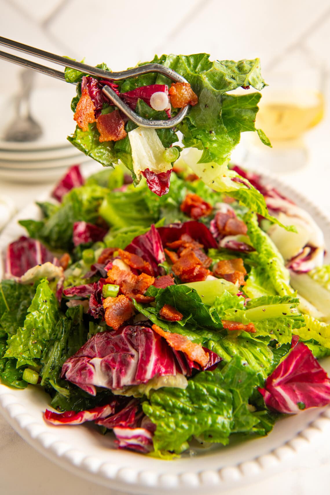 Wilted Lettuce Salad With Hot Bacon Dressing | Easy Dinner Ideas