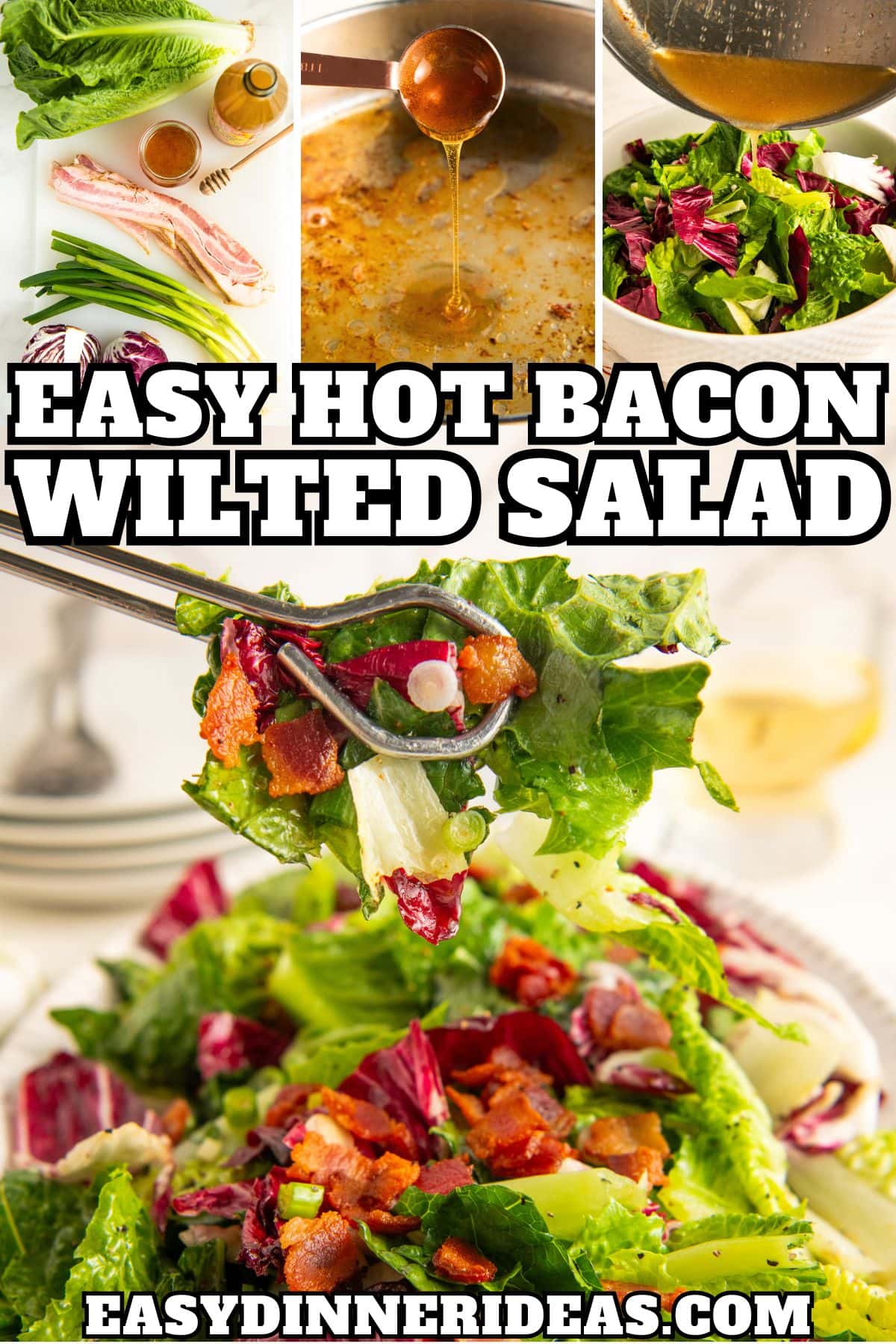 Wilted Lettuce Salad With Hot Bacon Dressing | Easy Dinner Ideas