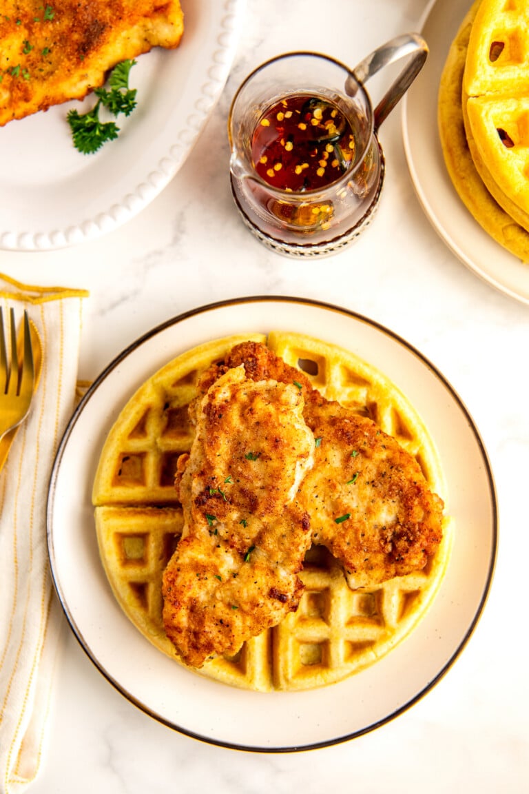 Hot Honey Chicken and Waffles Recipe | Easy Dinner Ideas