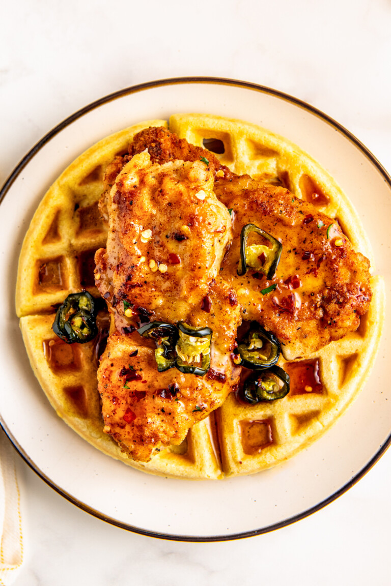 Hot Honey Chicken and Waffles Recipe | Easy Dinner Ideas