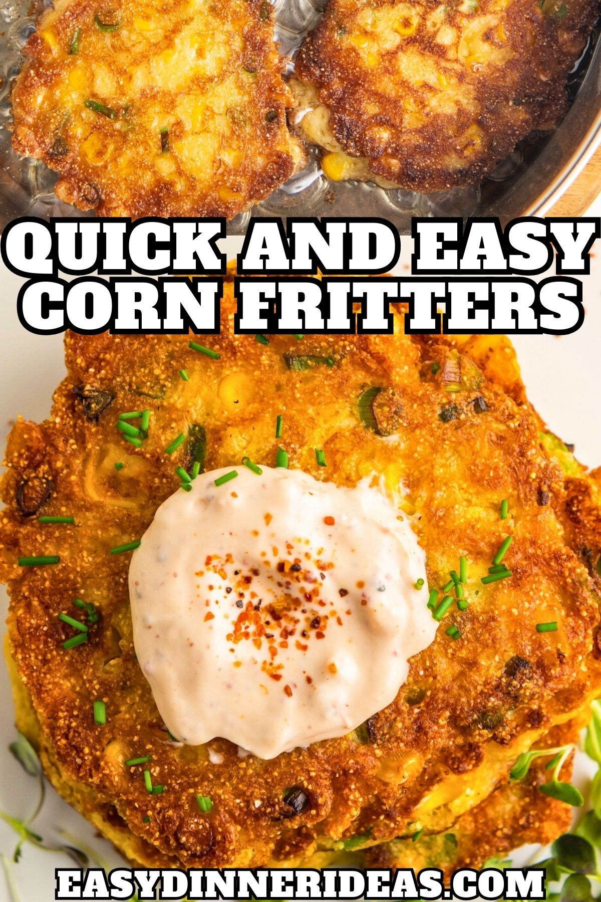Simple Corn Fritter Recipe Easy Dinner Ideas