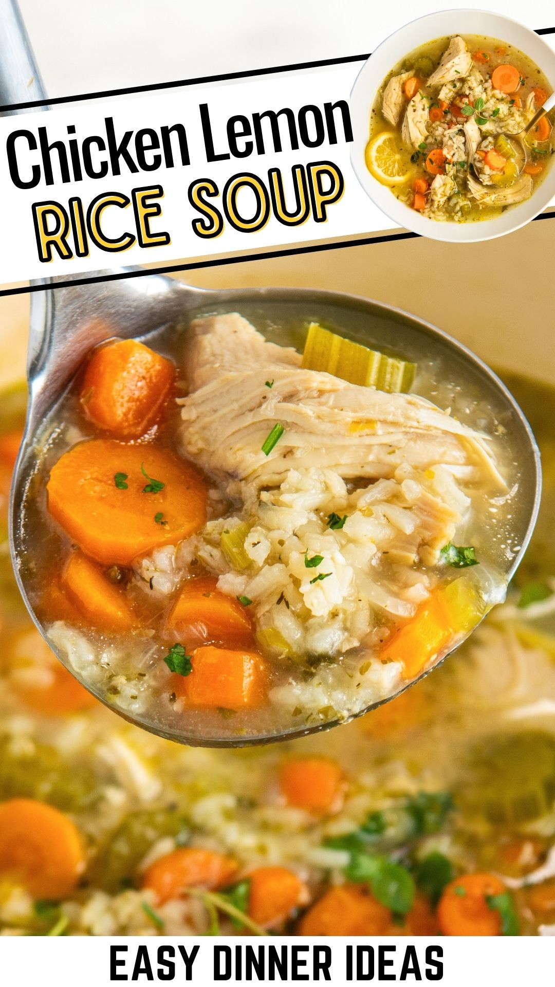 Chicken Lemon Rice Soup | Easy Dinner Ideas