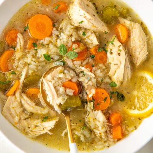 Chicken Lemon Rice Soup | Easy Dinner Ideas