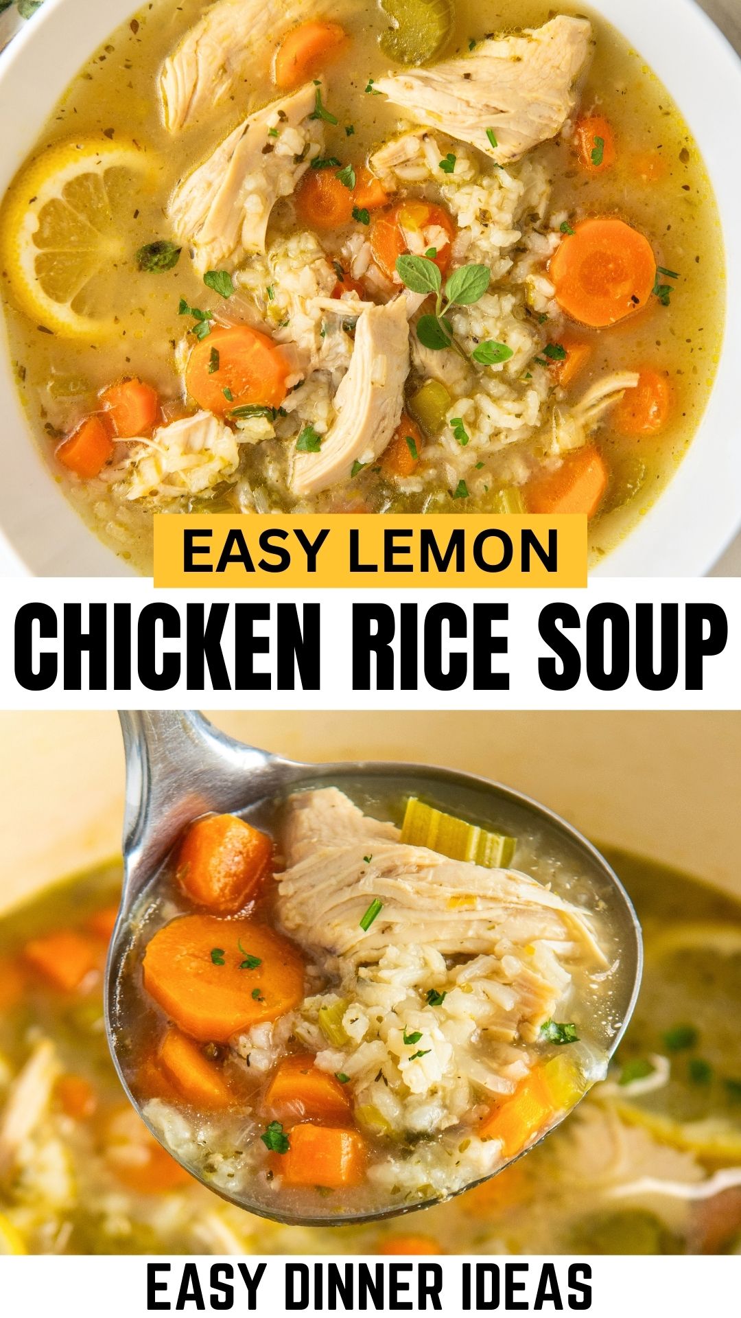 Chicken Lemon Rice Soup | Easy Dinner Ideas