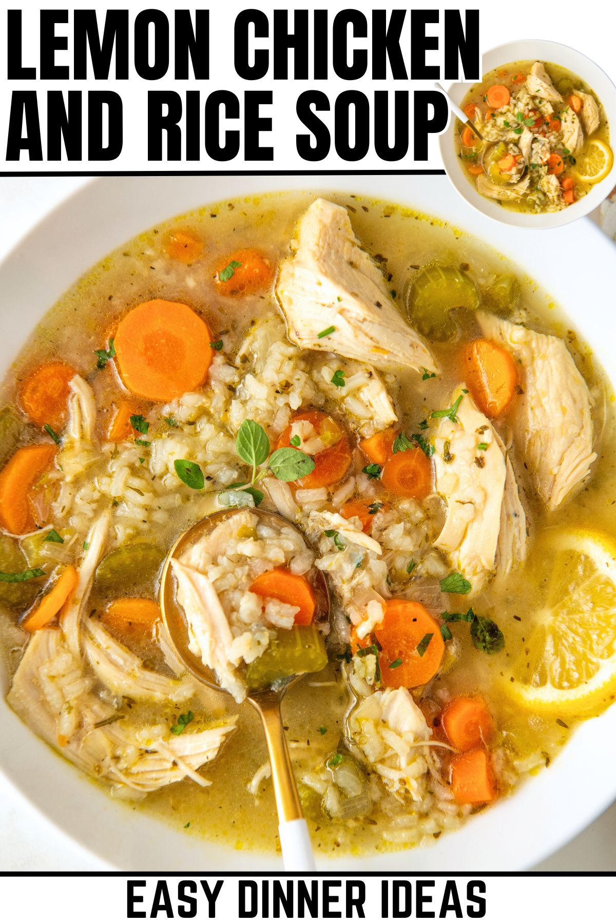 Chicken Lemon Rice Soup | Easy Dinner Ideas