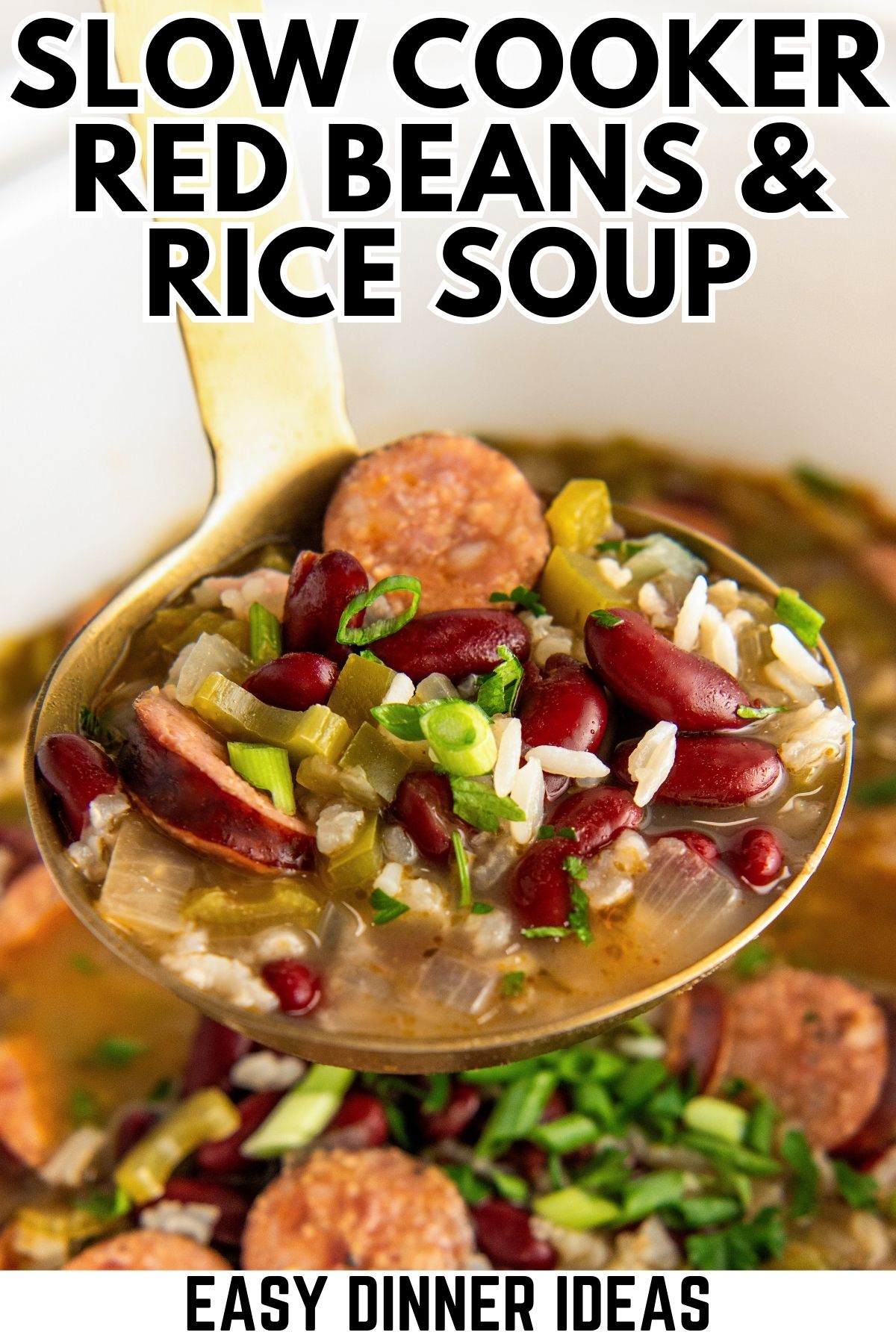 Easy Crockpot Red Beans and Rice Soup | Easy Dinner Ideas