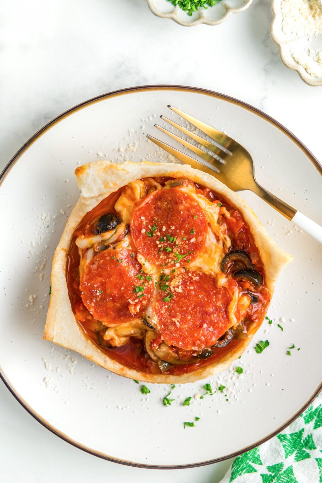 Personal-Sized Easy Pizza Pot Pie