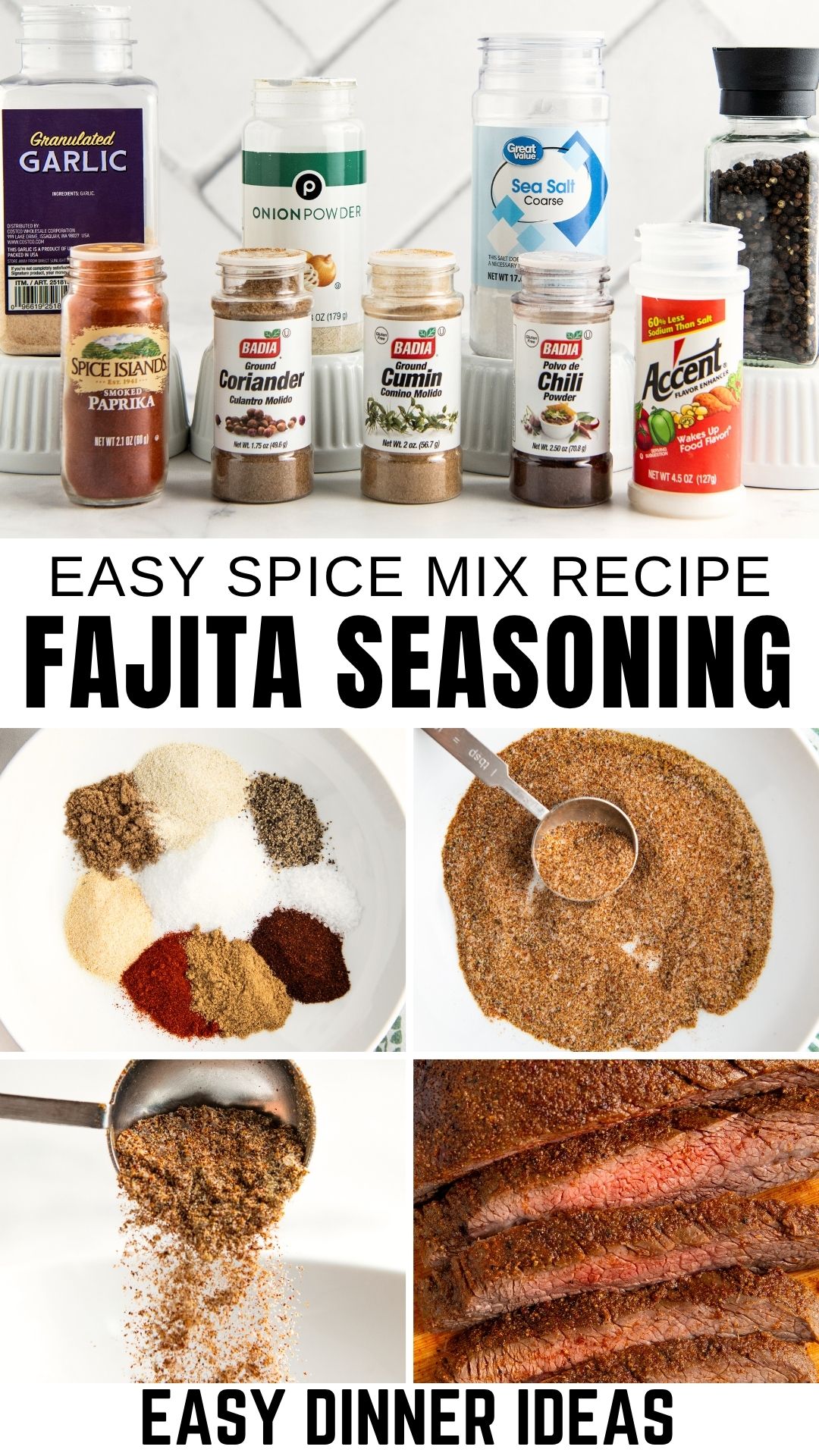 Easy Fajita Seasoning Recipe (For Steak, Chicken or Shrimp!)