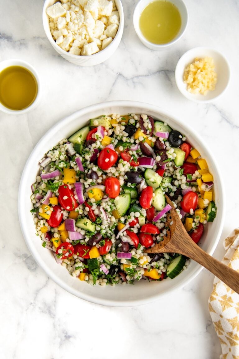 Mediterranean Pearl Couscous Salad | Easy Dinner Ideas