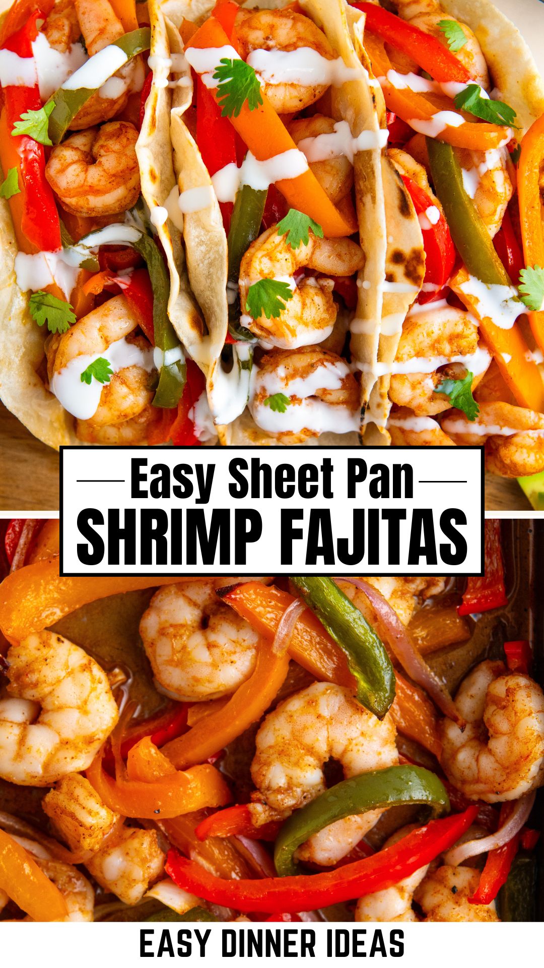 Sheet Pan Shrimp Fajitas | Easy Dinner Ideas